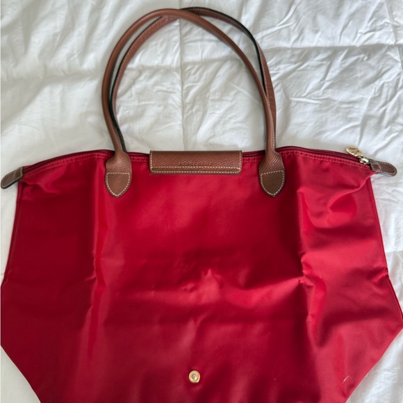 Longchamp | Bags | Long Champ Elegant Red Tote Bag | Poshmark